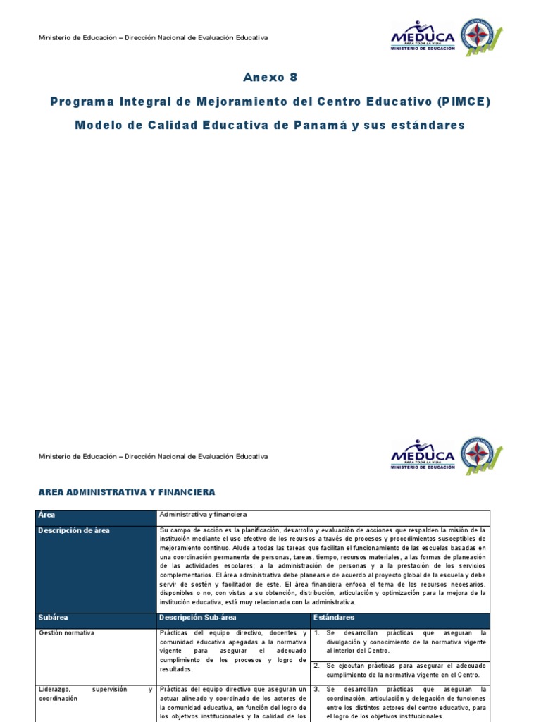 Estandares Por Área | PDF