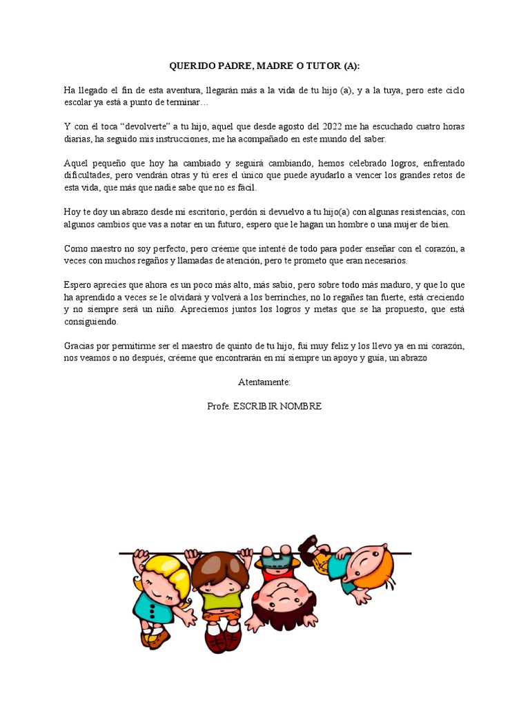 Carta A Los Padres | PDF