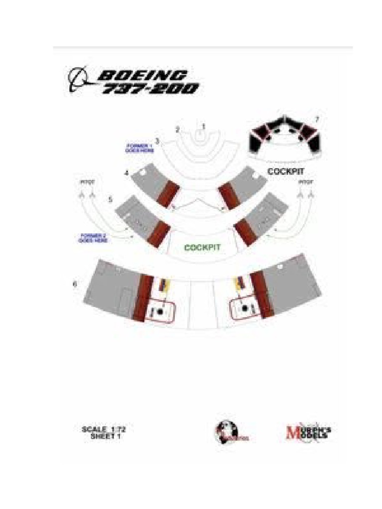 Aerosucre 737 200 Paper Craft | PDF