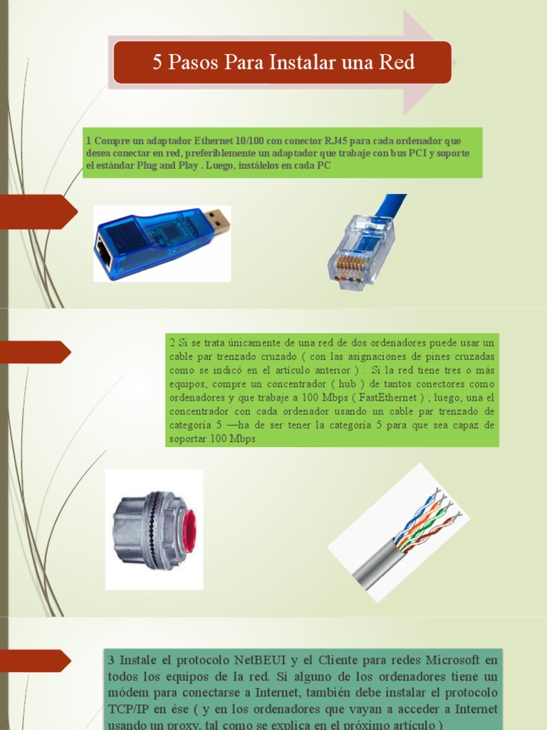 5 Pasos de Instalacion de Redes | PDF