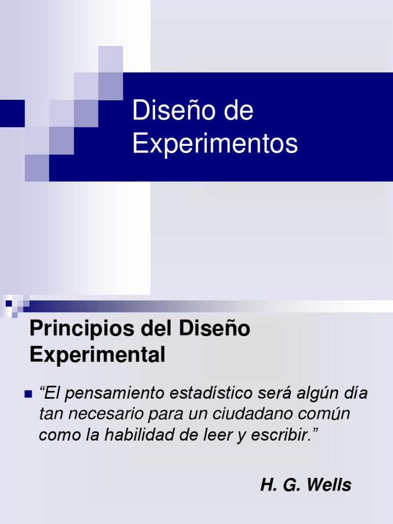 Diseño de Experimentos Unidad 1 y 2 | PDF