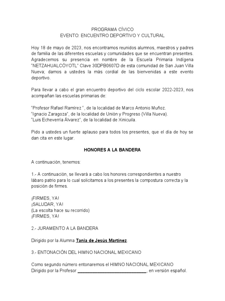 Programa Cívico | PDF