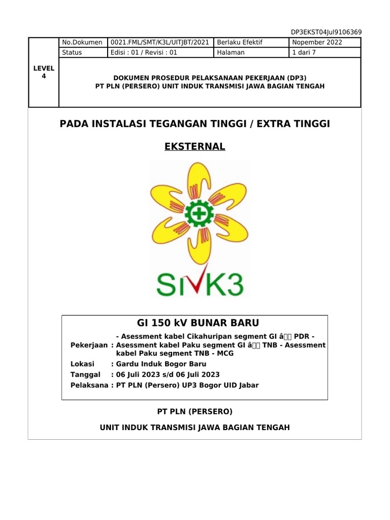 Form DP3 Gi Bogor Baru 6 Juli 2023 | PDF