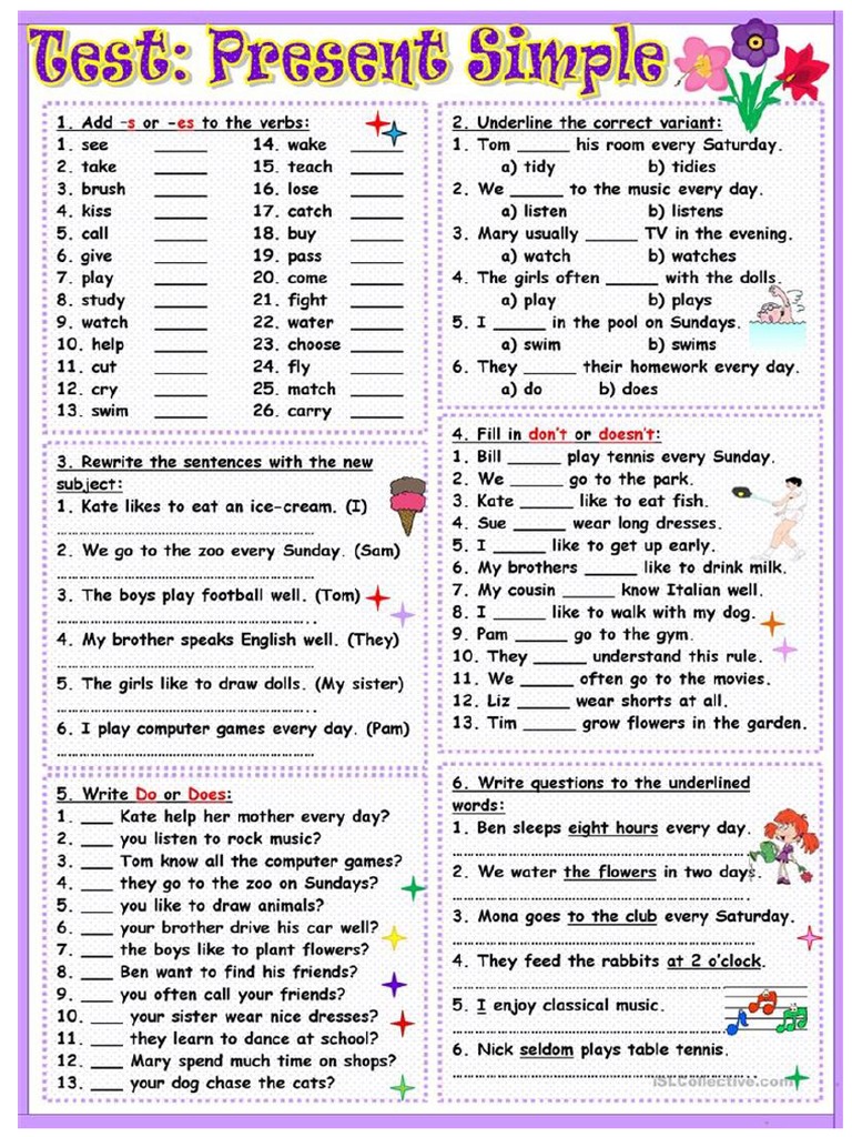 Activity 1-Simple Present Handout | PDF