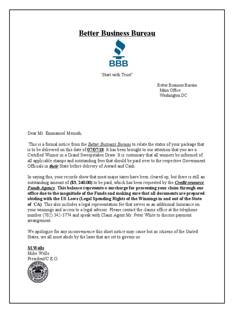 Better Business Bureau | PDF