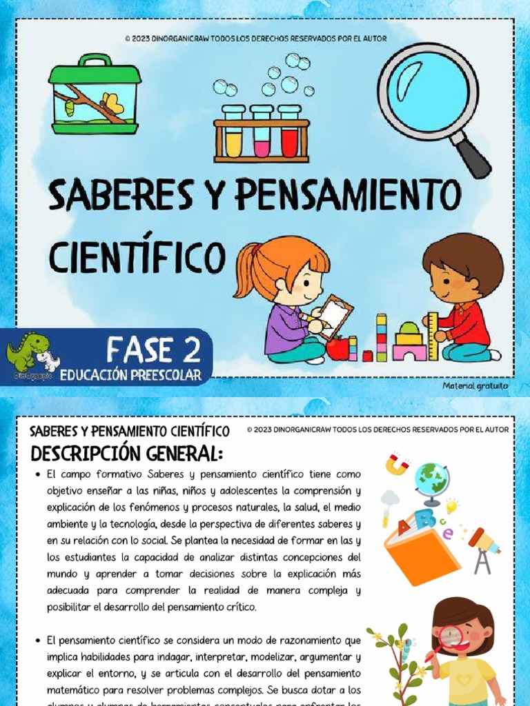 Campo Saberes y Pensamiento Cientifico Preescolar | PDF