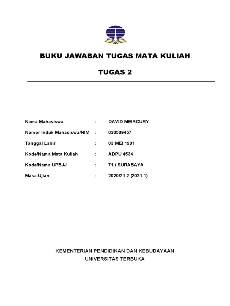 Tugas Ut 2021-2 - 4534 | PDF