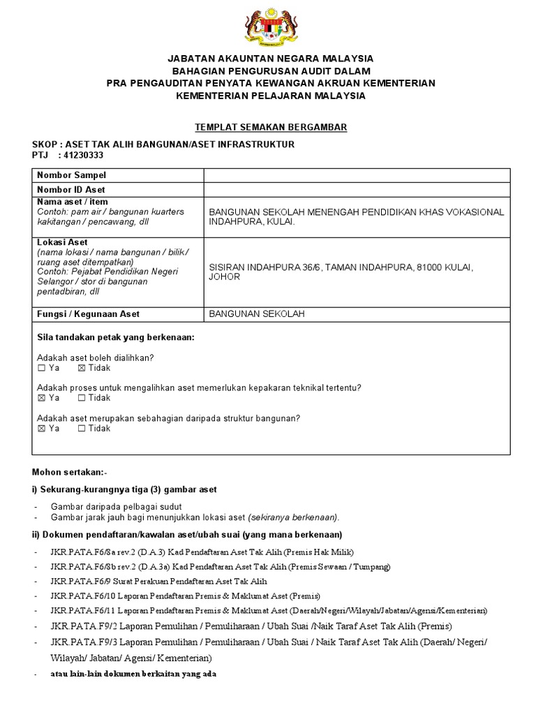 Template Atab Dan Aset Infra | PDF | Komputer