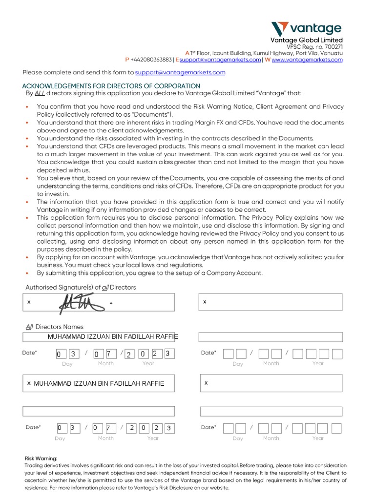 Vantage - Execution Pack | PDF