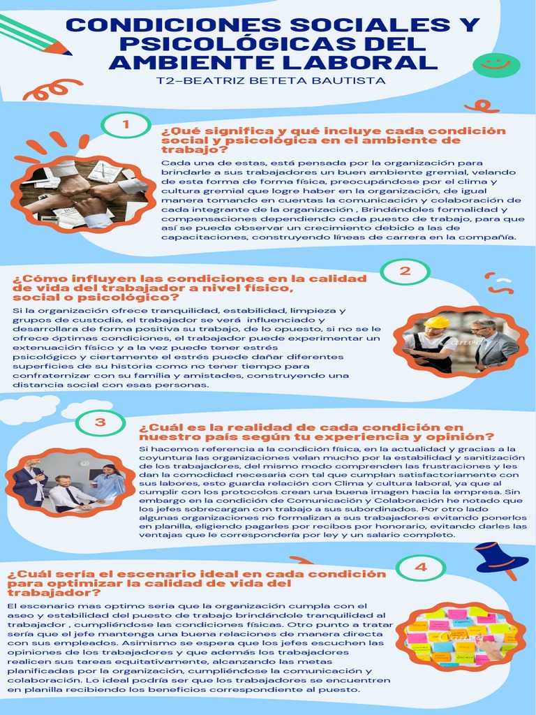 Condiciones Sociales y Psicológicas Del Ambiente Laboral | PDF ...