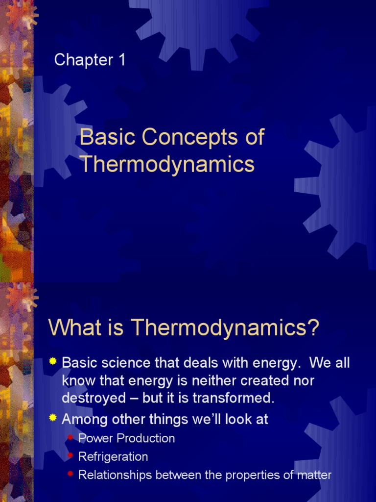 Chapter1-Basic Concepts of Thermodynamics - W1 | PDF | Pressure | Pressure Measurement