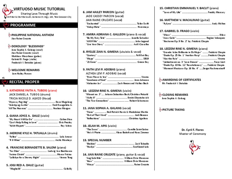 Sample Music Recital | PDF | Musical Compositions | Classical Music