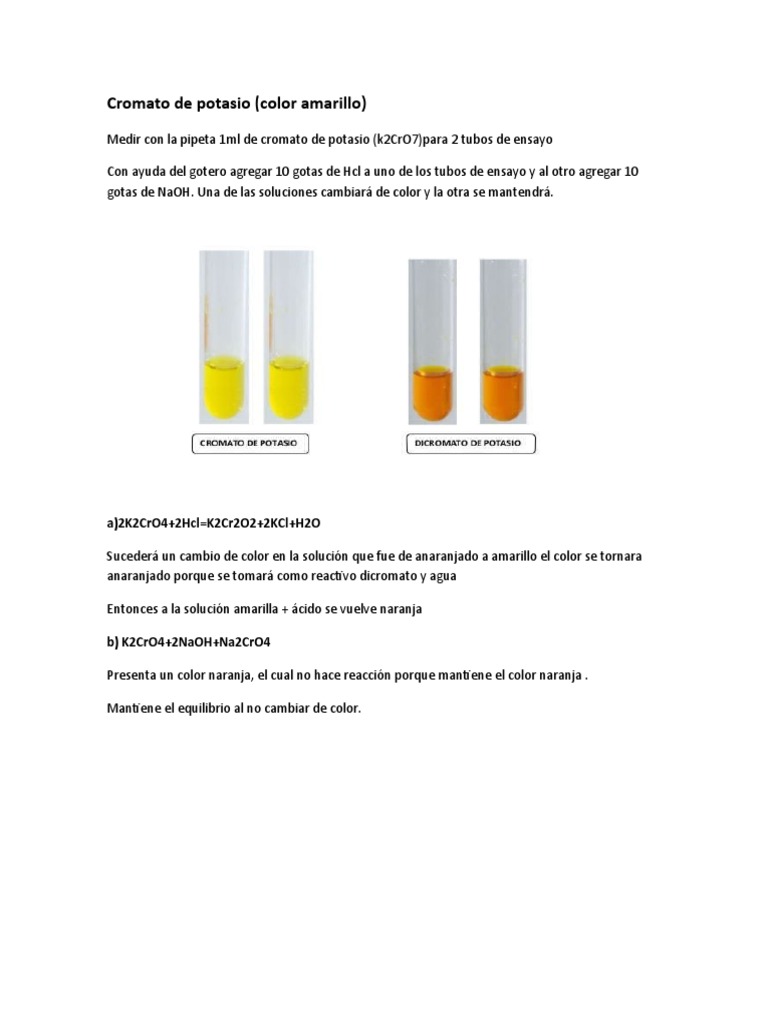 Cromato de Potasio | PDF