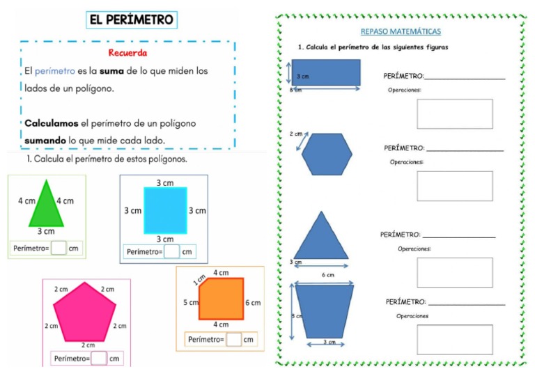 Perimetro en figuras planas | PDF