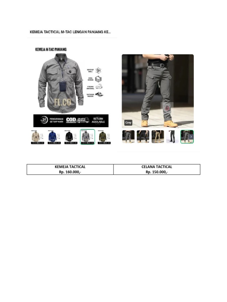 Kemeja Tactical | PDF