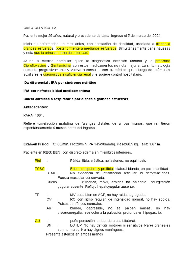 Caso Clinico 12 | PDF Caso Clinico 12 | PDF