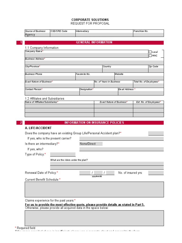 Fact-Finding Form - GL | PDF | Insurance | Employment