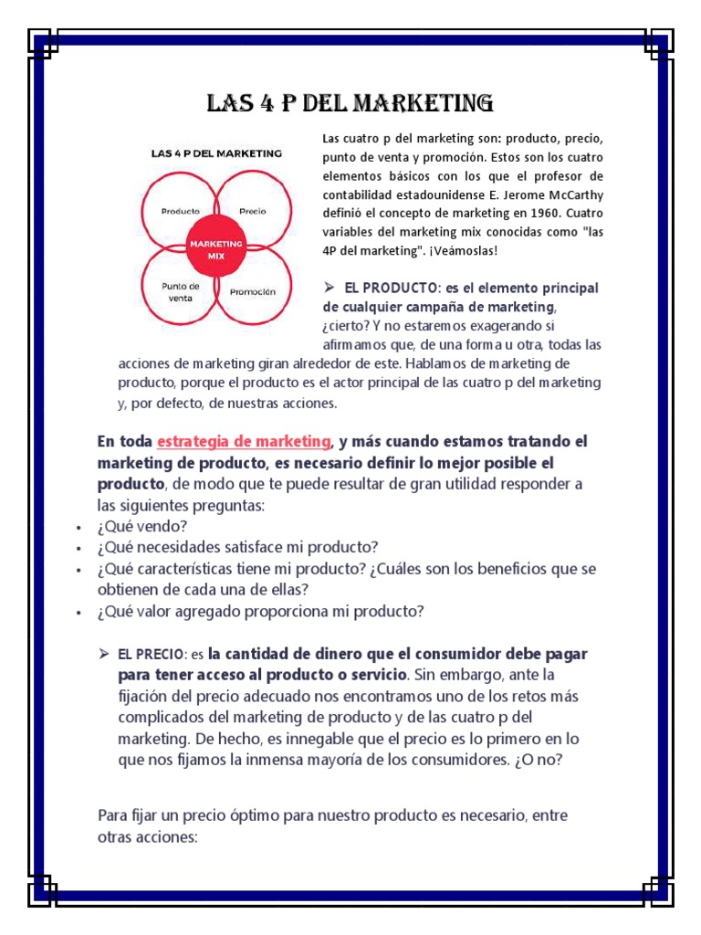 Las 4 P Del Marketing | PDF