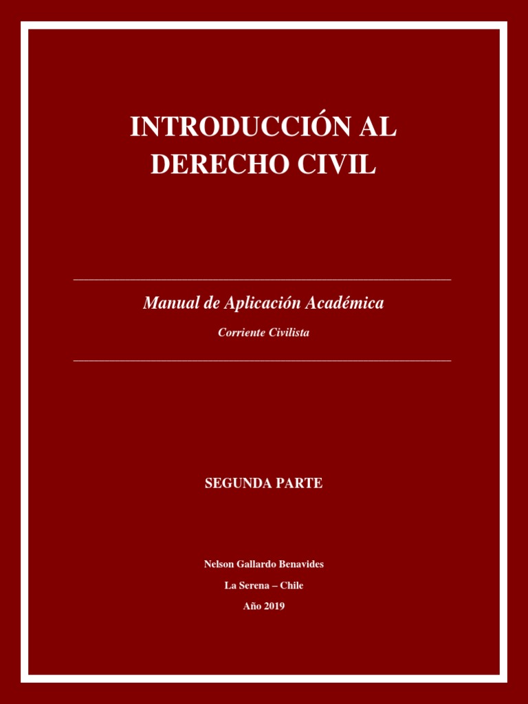 Introducción Al Derecho Civil Segunda Parte | PDF