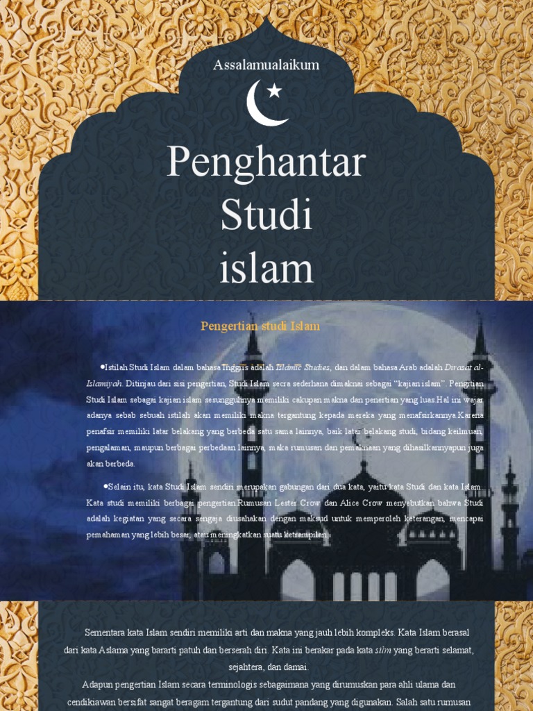 Agama Presentasi Pengantar Studi Islam | PDF