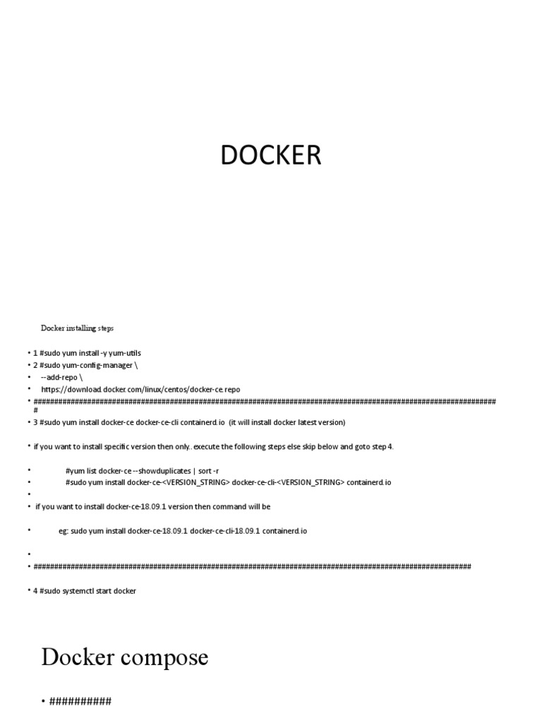 Installing Docker and Docker Compose | PDF | Technology & Engineering