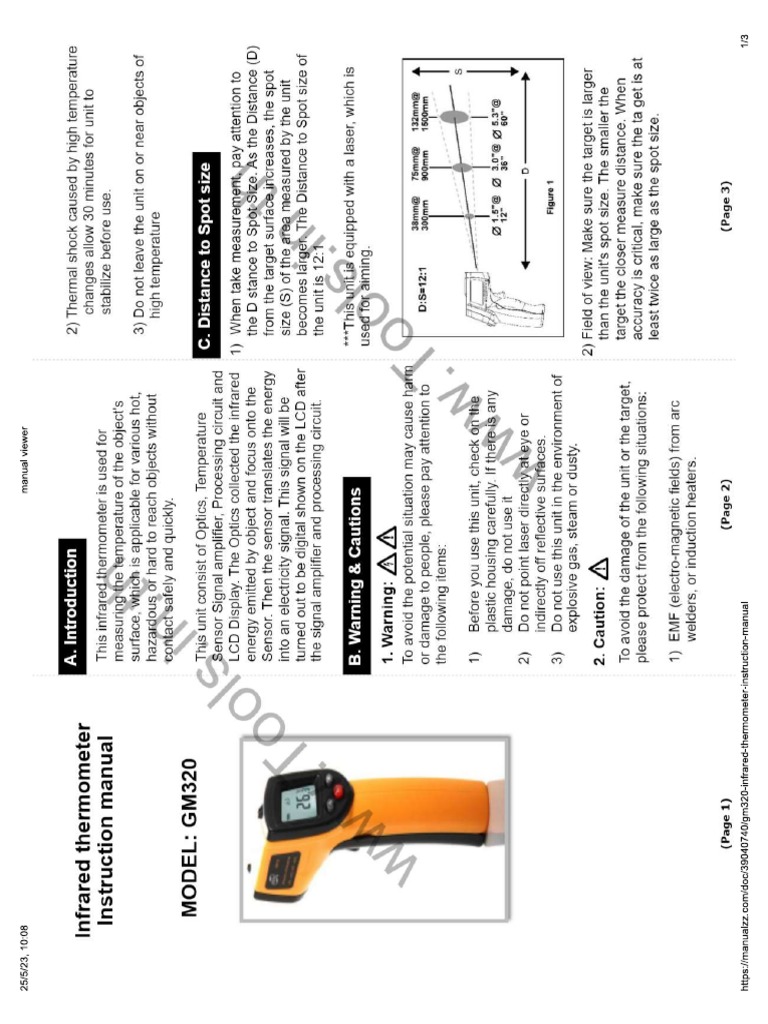 Benetech GM320 Instruction Manual - Manual | PDF