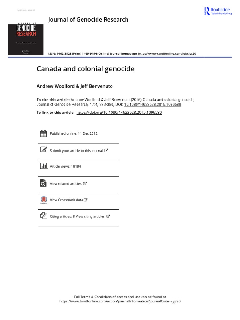 Canada and Colonial Genocide | PDF | Genocides | Canada
