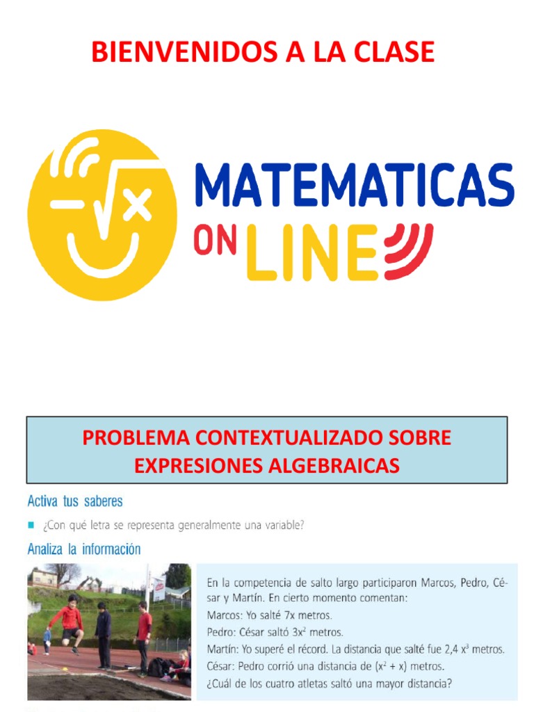 2da Clase de 2do Sec-Expresiones Algebraicas (14-10-2020) | PDF | Matemáticas | Álgebra