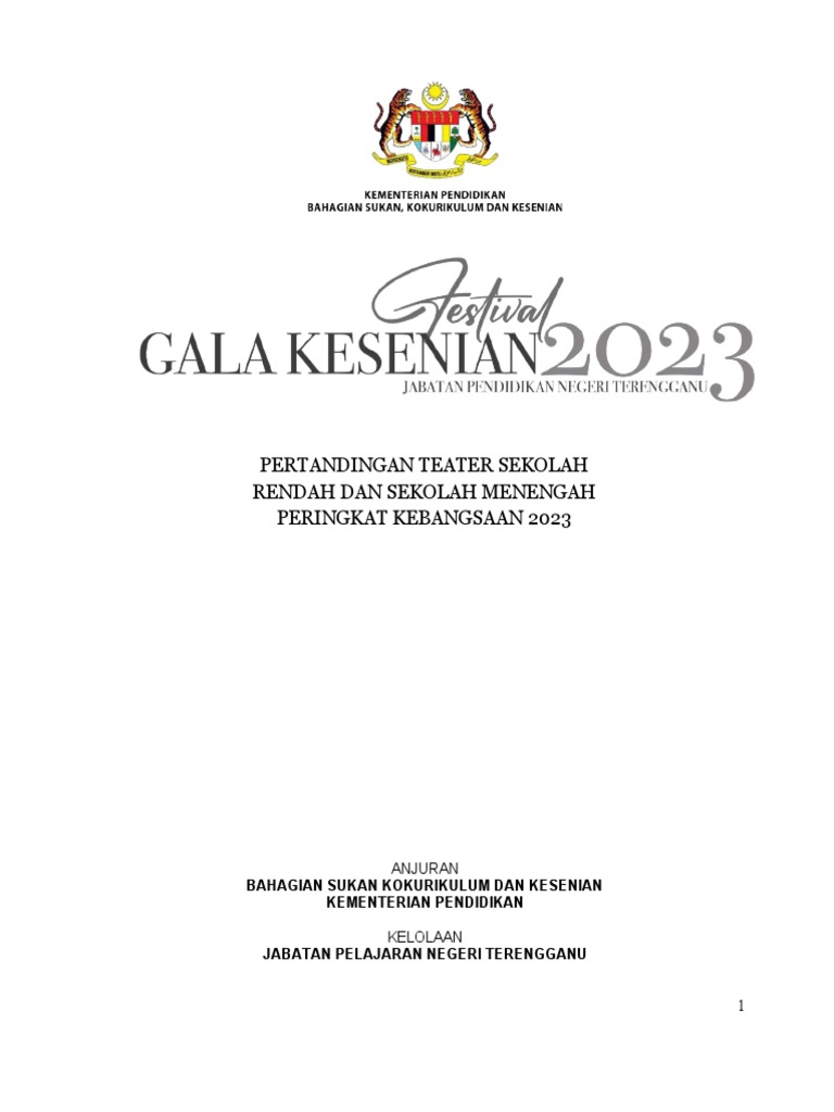 FINAL KERTAS KONSEP TEATER SEKOLAH RENDAH DAN MENENGAH Update 10 | PDF