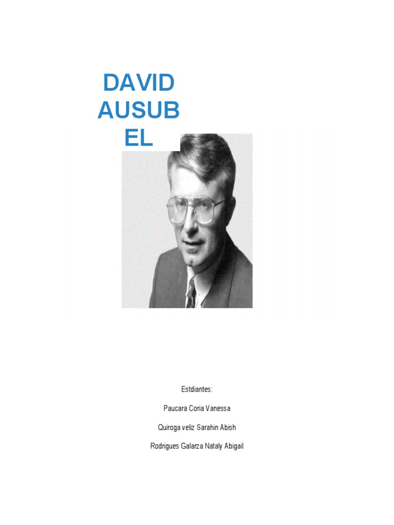 David Ausubel.1 | PDF | Aprendizaje | Memoria