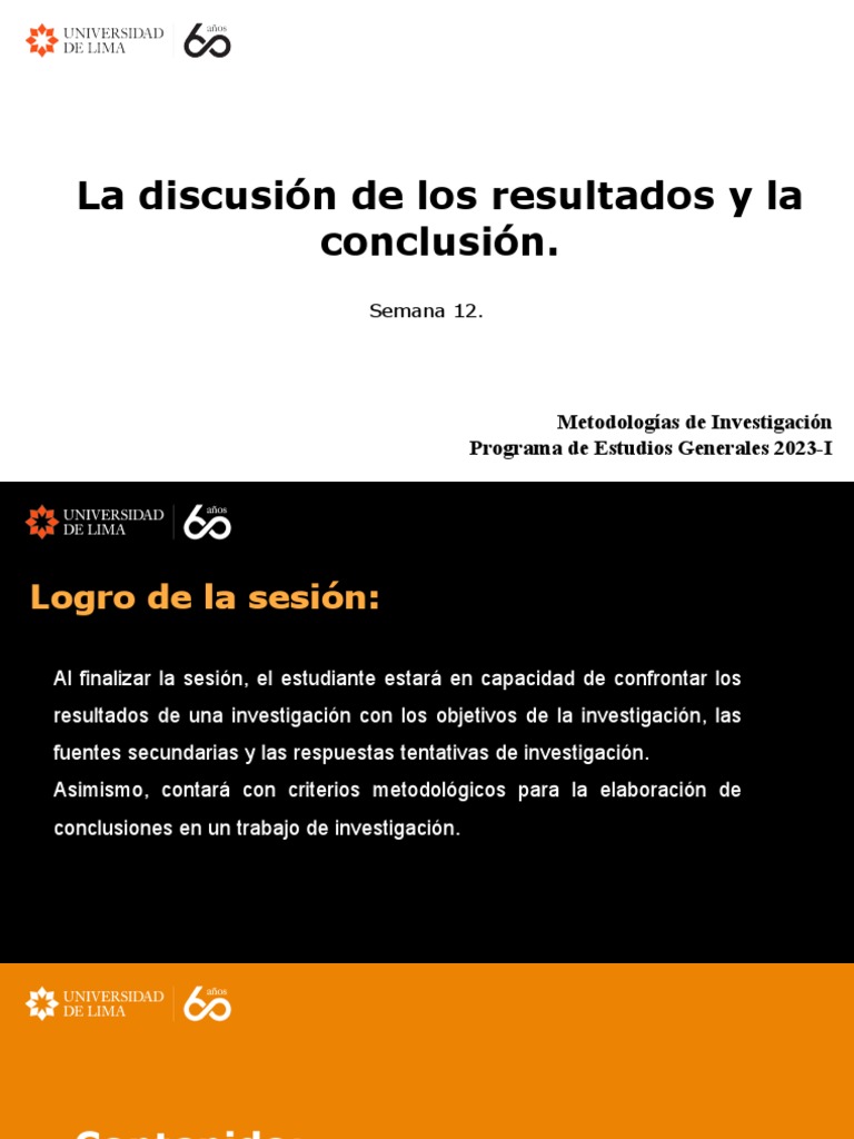 Semana 12 - Análisis de Resultados y Conclusiones | Descargar gratis ...
