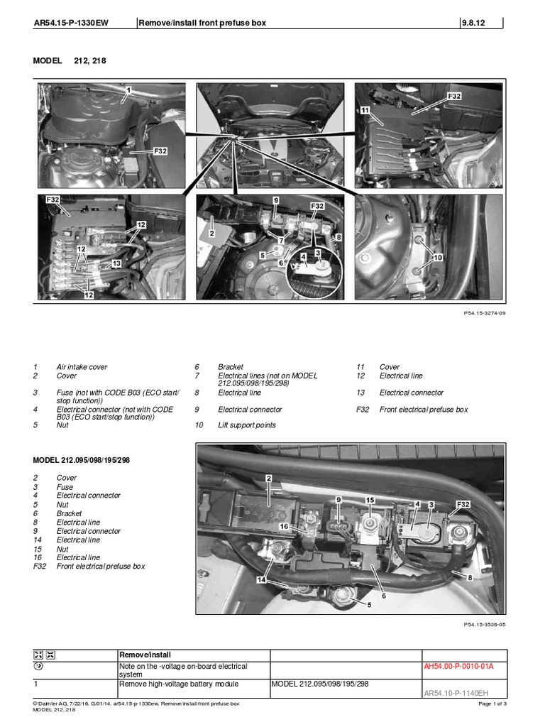 Remove Install Front Prefuse Box f32 | Download Free PDF | Automotive ...