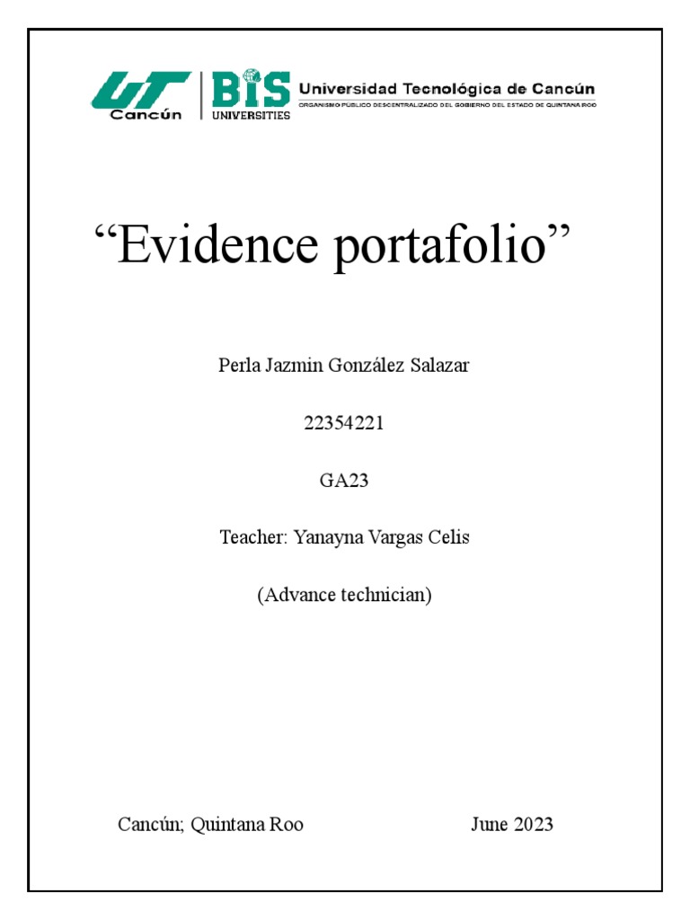 Evidence Portafolio Perla Jazmin Ga23 | PDF
