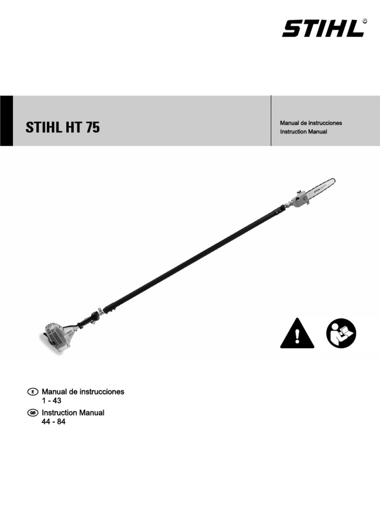HT 75-0-95 KW Stihl Telescopic Pole Pruner | PDF | Motores | Carburador