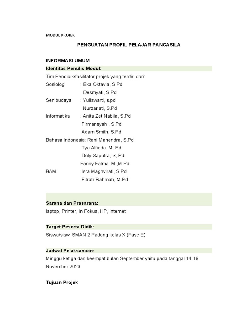 Modul Projek Anti Perundungan Ok | PDF