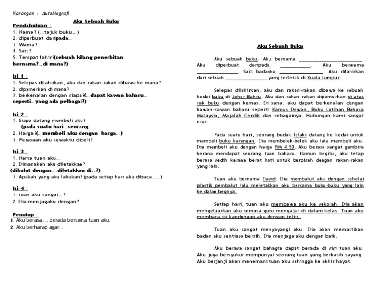 Template Siap Aku Sebuah Buku Pdf