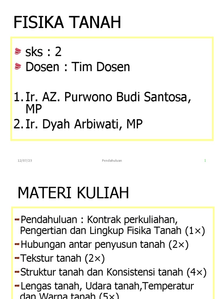 Pengertian Fisika Tanah | PDF