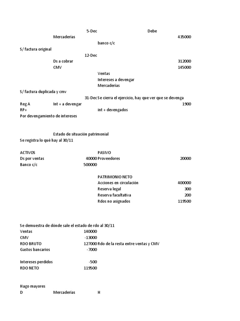 Simulacro Parcial | Descargar gratis PDF | Dividendo | Valor neto