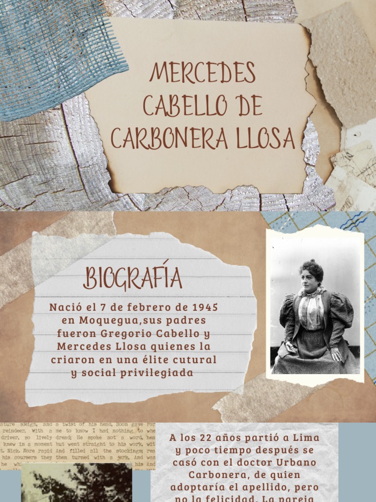 Biografía de Mercedes Cabello de Carbonera | PDF | Historia | Ficción ...