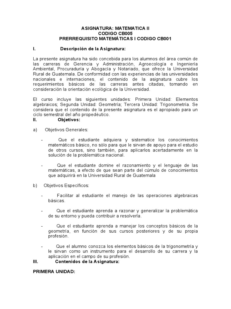 Matemática II | PDF | Ecuaciones | Geometría