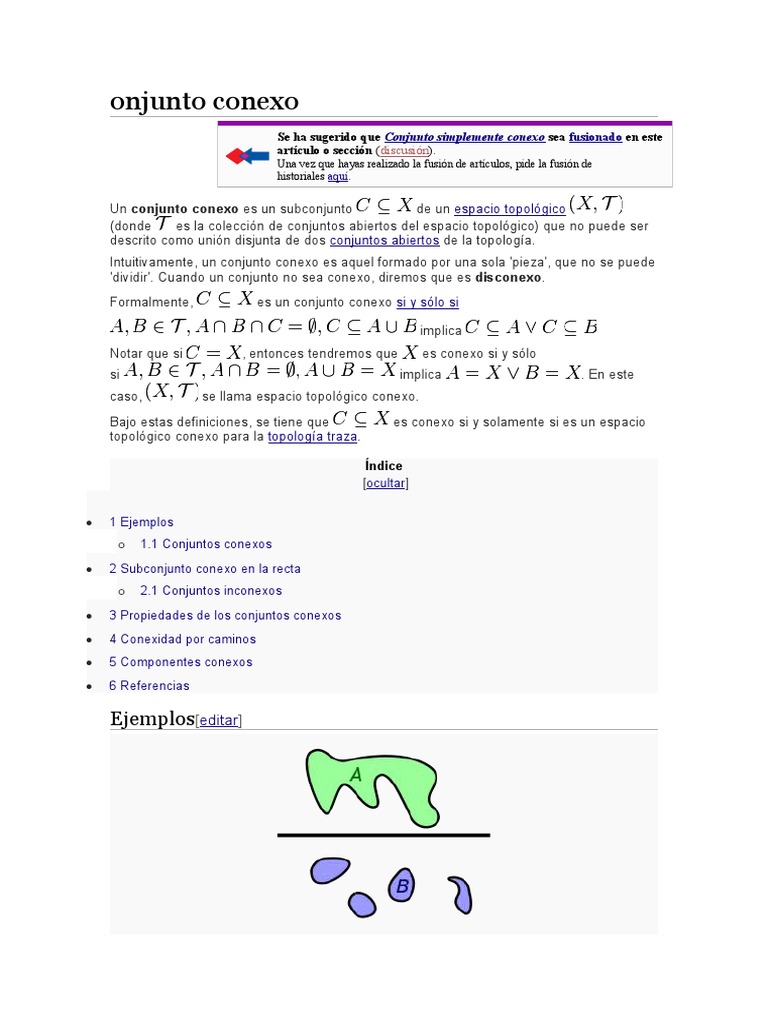 Onjunto Conexo | PDF | Topología | Tiempo espacial