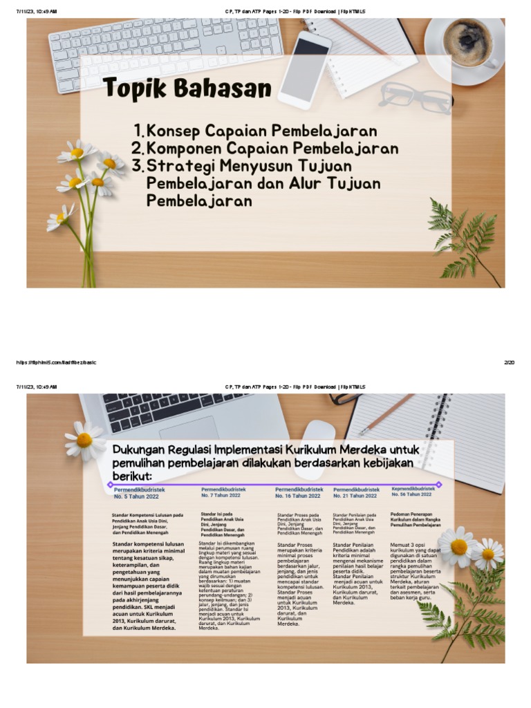 Materi Workshop 12-14 Juli 2023 CP, TP Dan ATP-2-17 | PDF