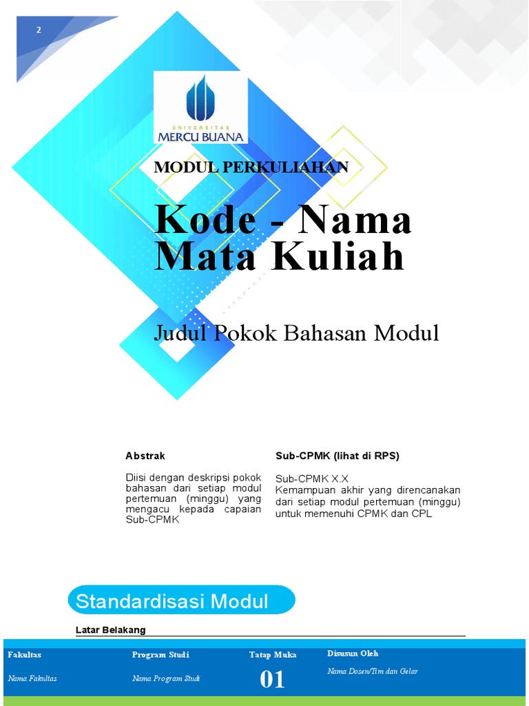Template Modul Bahan Ajar 2021 | PDF | Seni | Komputer