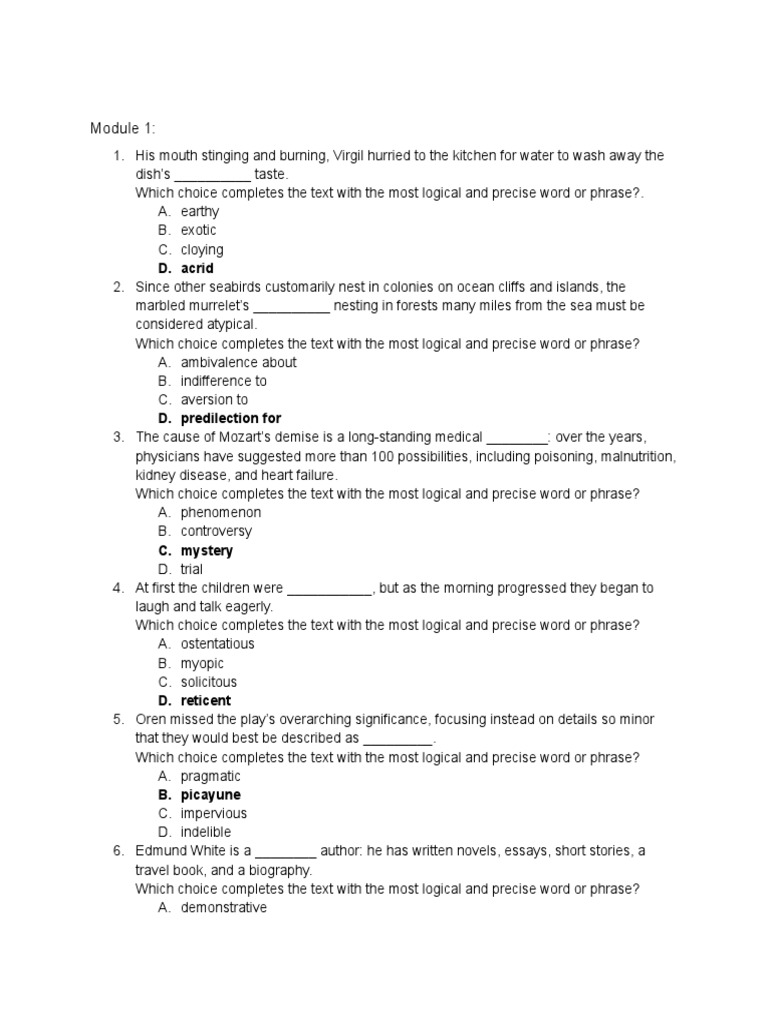 Digital SAT Practice Test 8 Answers | PDF | Honey Bee | Dogs