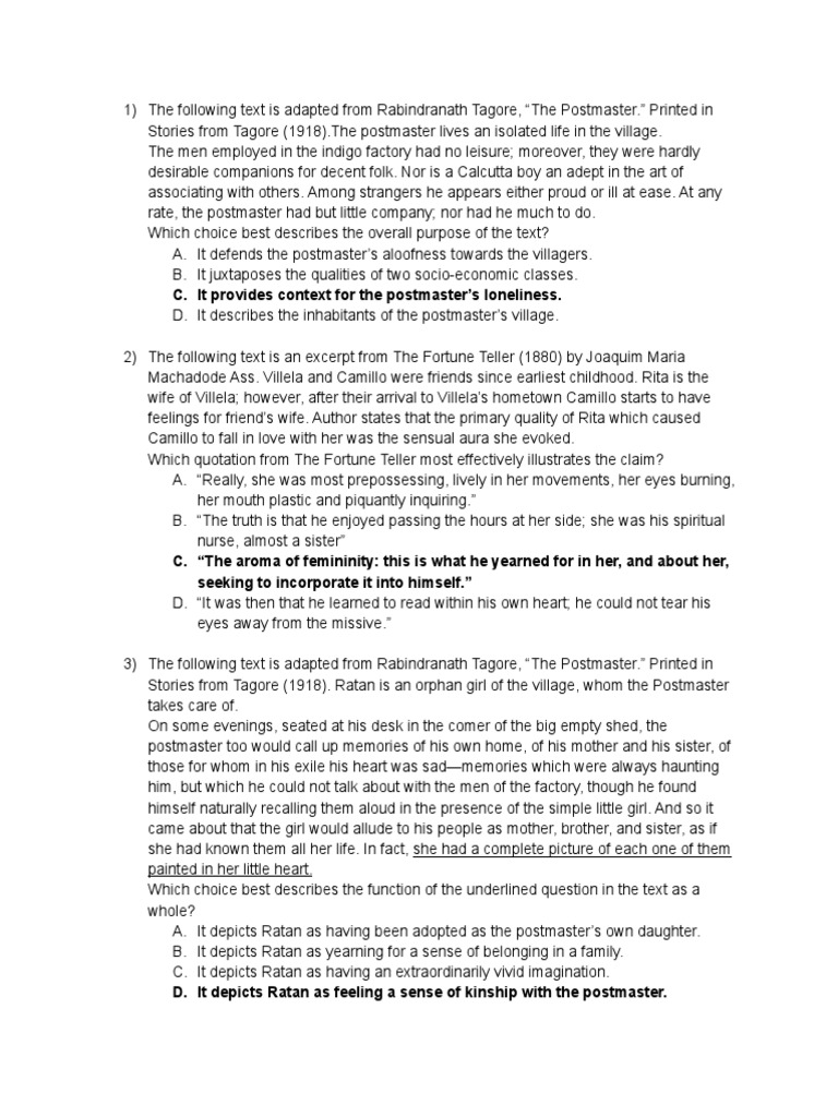 Literary Passages - Practice - STP-1.answers | PDF | Vanity Fair (Novel)