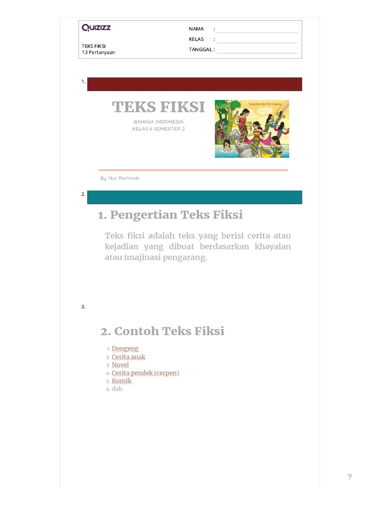 Teks Fiksi | PDF | Fiksi Umum
