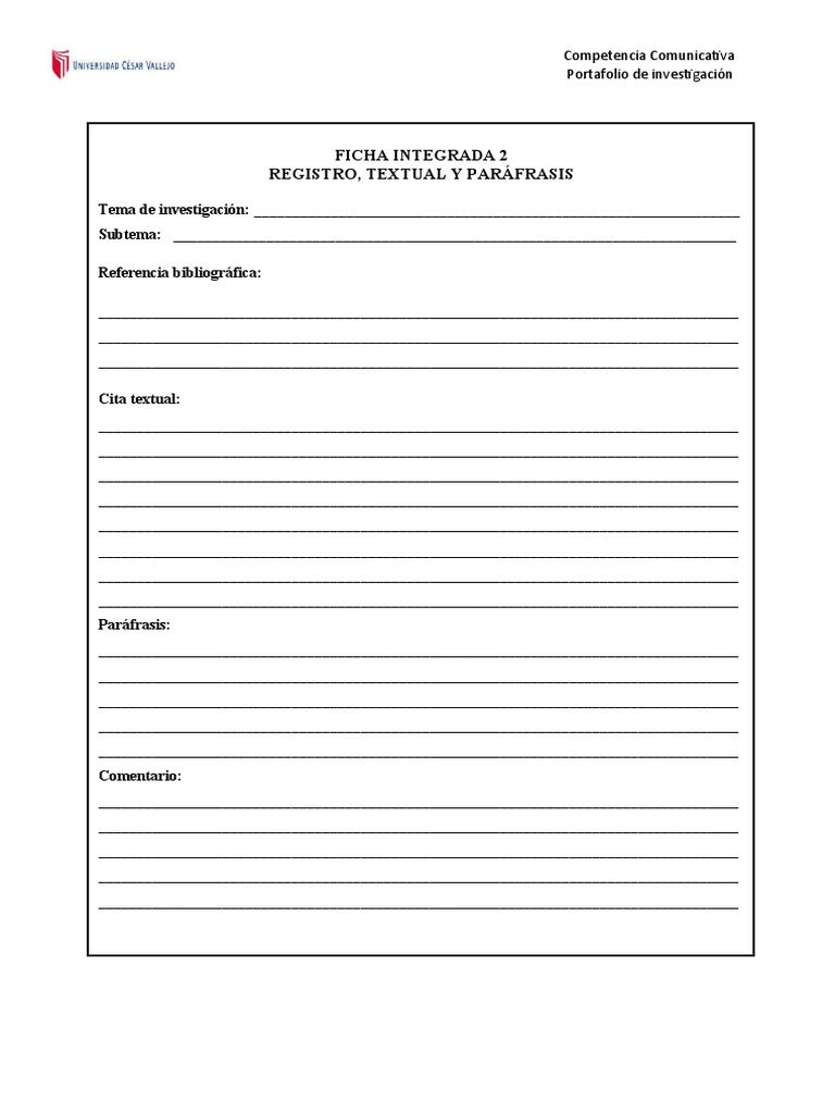 Ficha Integrada 2-Rtp | PDF