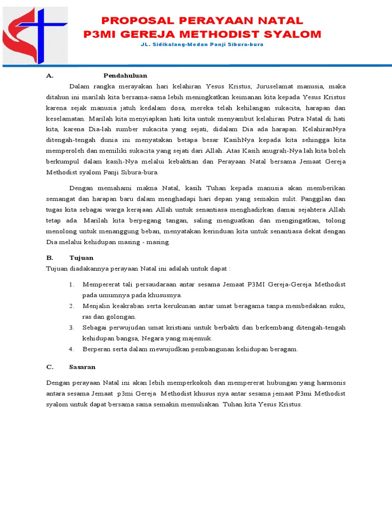 Proposal Perayaan Natal P3MI 2022 | PDF