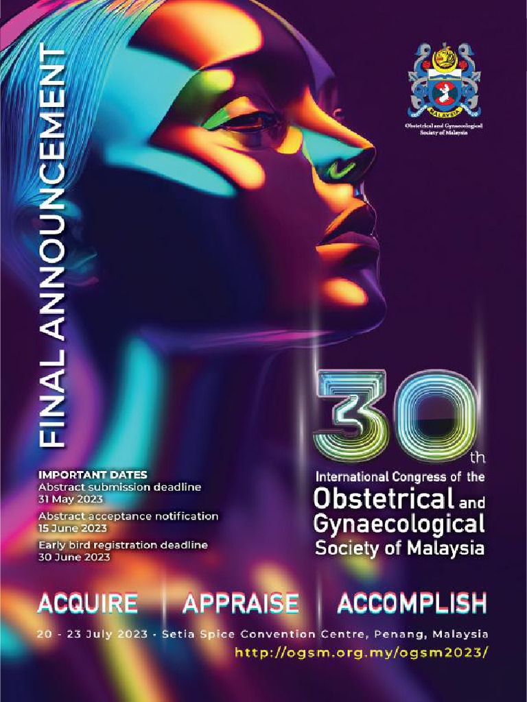 OGSM 2023 Final Announcement Min | Download Free PDF | Gynaecology | Obstetrics And Gynaecology