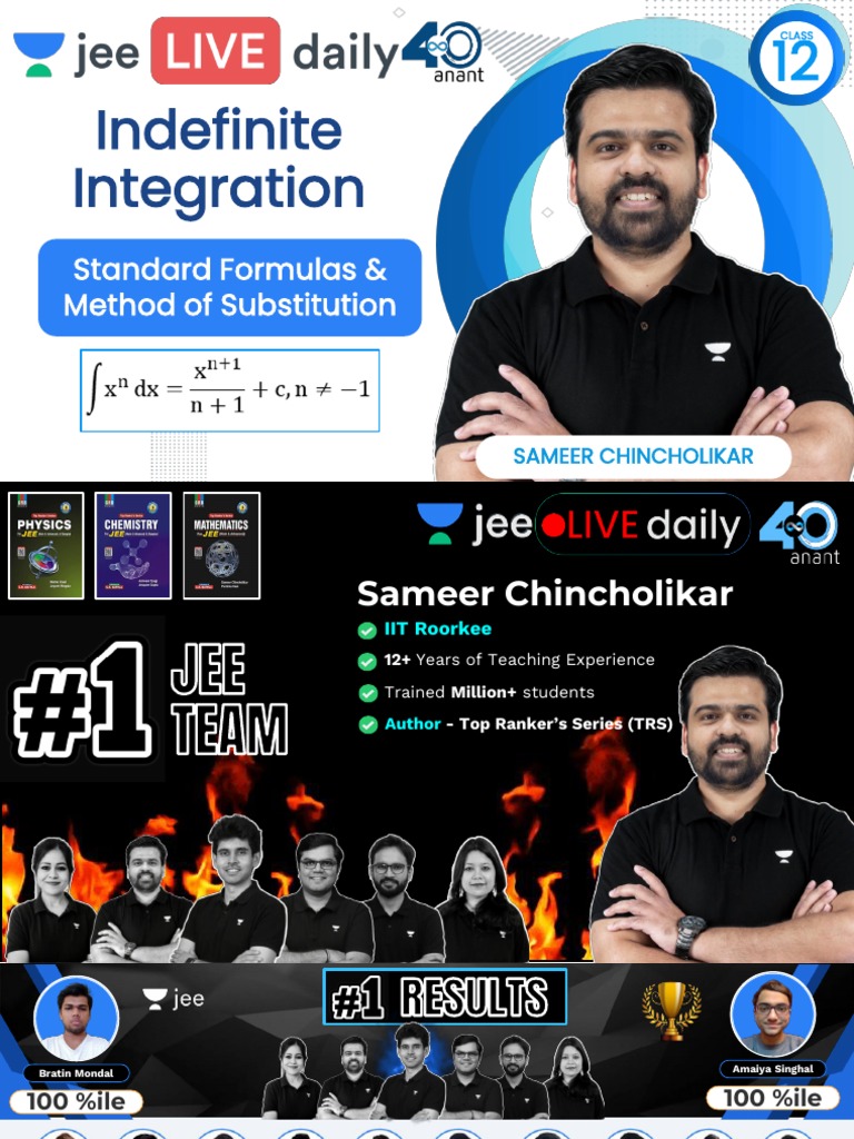 Indefinite Integration for Class 12 | PDF | Integral | Mathematics